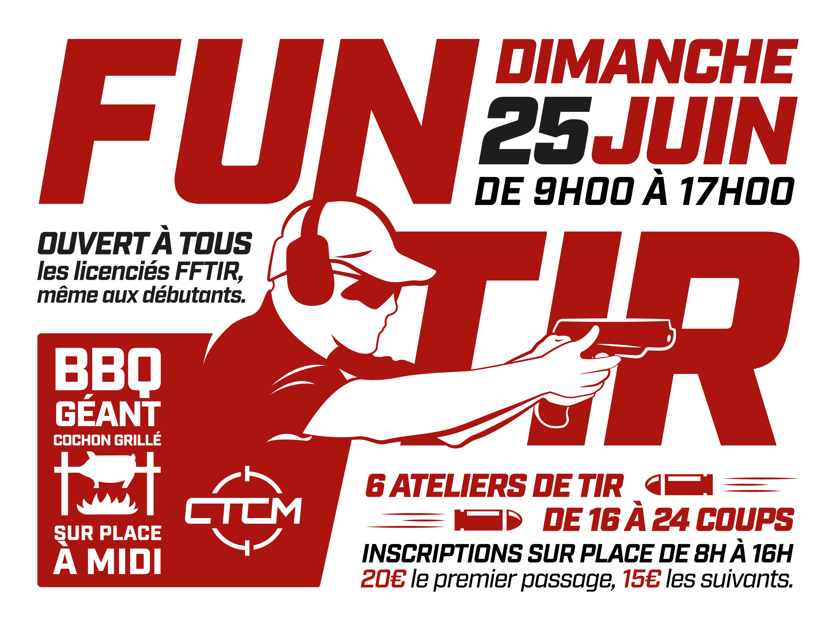 Fun Tir & BBQ Géant le dimanche 25 Juin 2023 au CTCM – CTCM
